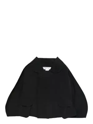 Comme Des Garçons Peter Pan-collar Wool Jacket - Black