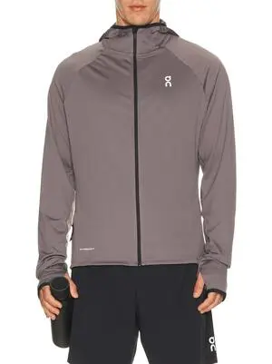 On Climate Zip Hoodie In Grey - Ember