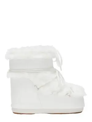 Moon Boot Icon Low Faux Fur Boots - White