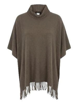 Fabiana Filippi Cape Khaki Size Virgin Wool, Silk, Cashmere - Beige