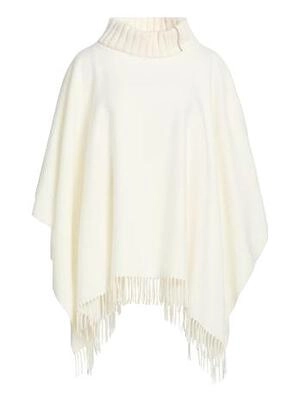 Fabiana Filippi Cape Size Virgin Wool, Silk, Cashmere - White