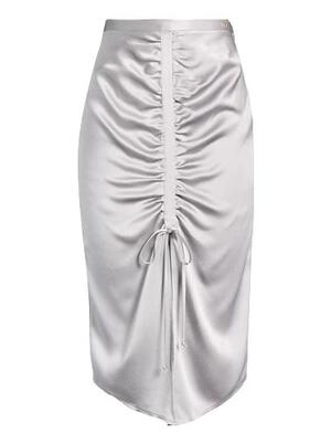 Elisabetta Franchi Midi Skirt Size Acetate, Viscose - Grey