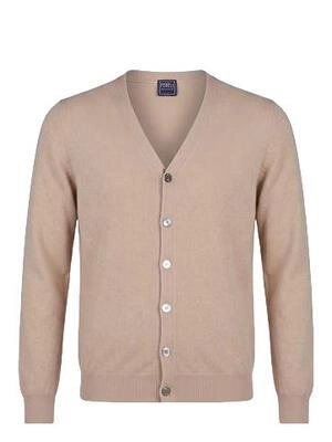 FEDELI Man Cardigan Beige Size 38 Cashmere