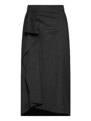 Isabel Marant Étoile Woman Midi Skirt Charcoal Size 2 Virgin Wool Charcoal