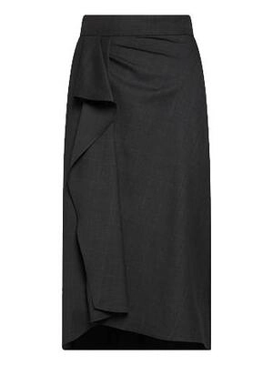 Isabel Marant Étoile Midi Skirt Charcoal Size Virgin Wool - Grey