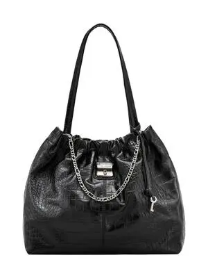Marc Jacobs The Croc Cristina Tote In Black