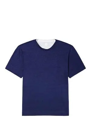 Eleventy Eleventy - Linen T-Shirt - Men - Blue - XS Navy