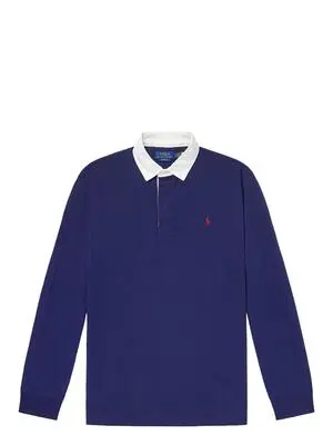 Polo Ralph Lauren Polo Ralph Lauren - Logo-Embroidered Cotton-Jersey Polo Shirt - Men - Blue - XS Navy