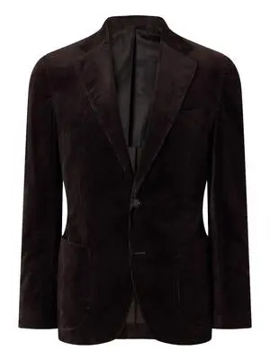 DE PETRILLO Forcella Cotton-blend Corduroy Suit Jacket - Brown