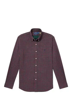 Polo Ralph Lauren Logo-embroidered Checked Cotton Shirt - Red