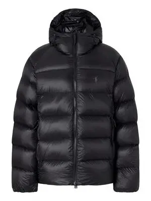 Polo Ralph Lauren Logo-embroidered Shell Hooded Down Jacket - Black