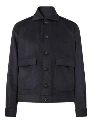 DE PETRILLO Wool And Cashmere-blend Felt Bomber Jacket - Black