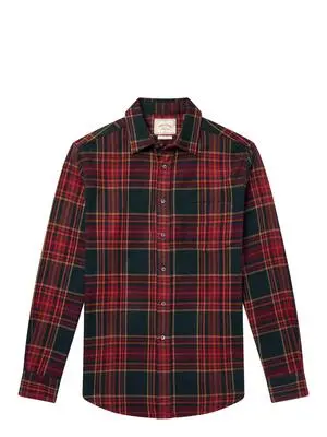 Portuguese Flannel Bravio Checked Cotton-flannel Shirt - Red