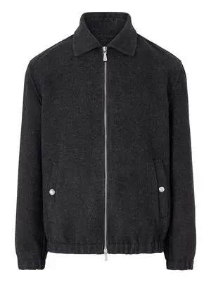 Eleventy Wool Bomber Jacket - Gray