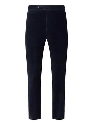 DE PETRILLO Slim-fit Stretch-cotton Corduroy Suit Trousers - Blue