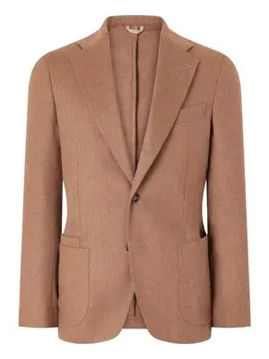 DE PETRILLO Posillipo Brushed Camel Hair Blazer - Beige
