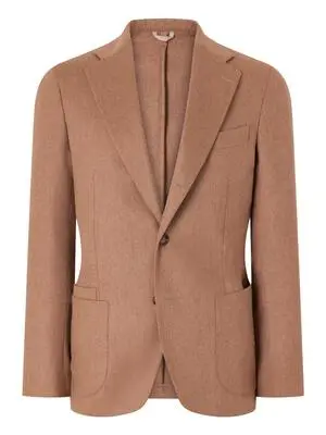 DE PETRILLO Posillipo Brushed Camel Hair Blazer - Neutrals