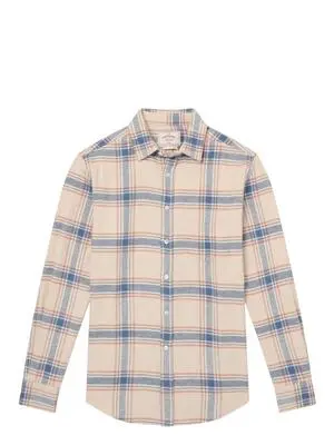Portuguese Flannel Serena Checked Cotton-flannel Shirt - Blue