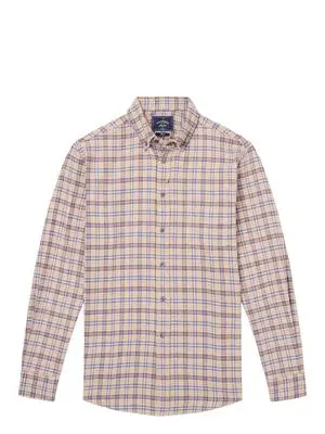 Portuguese Flannel Cedar Checked Cotton-flannel Shirt - Brown