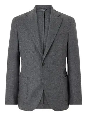 DE PETRILLO Posillipo Wool And Cashmere-blend Suit Jacket - Gray