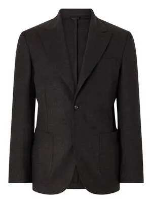 DE PETRILLO Faro Wool And Cashmere-blend Blazer - Blue