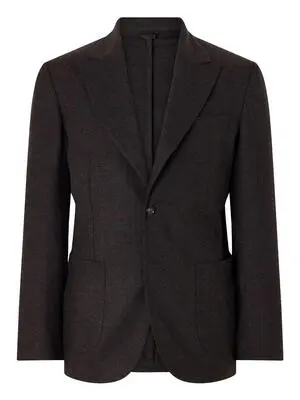 DE PETRILLO Faro Wool And Cashmere-blend Blazer - Navy