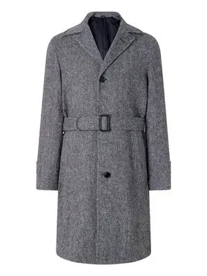 DE PETRILLO Petrucci Belted Wool And Cashmere-Blend Tweed Coat