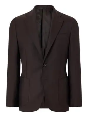 DE PETRILLO Posillipo Virgin Wool-twill Suit Jacket - Brown