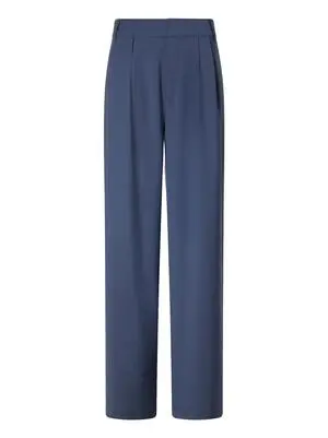 Tibi Woven Wide-leg Pants - Blue