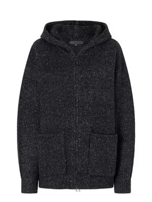 Tibi Hooded Wool-blend Tweed Jacket - Black