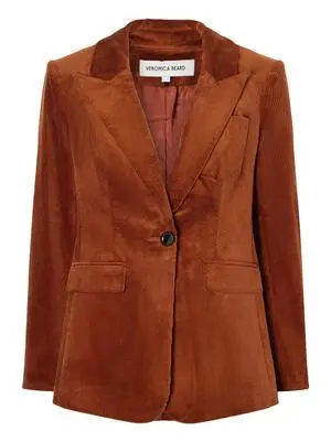 Veronica Beard Livvy Dickey Cotton-blend Corduroy Blazer - Orange