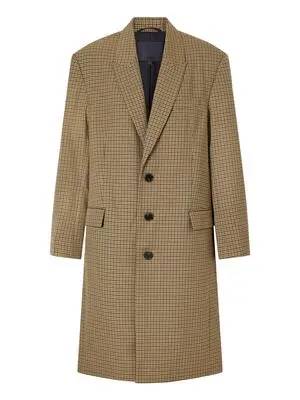 Tibi Checked Twill Coat - Brass