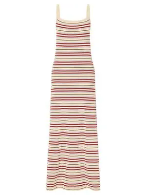 Faithfull The Brand Doris Knitted Striped Cotton-blend Maxi Dress - Multi