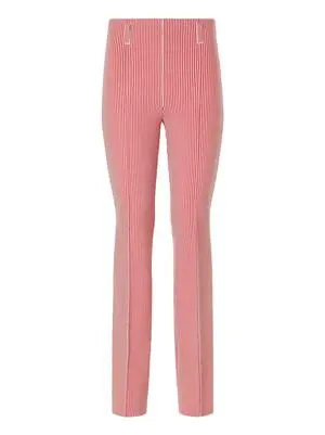 HIGH SPORT Luke Striped Cotton-blend Straight-leg Pants - Red