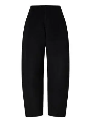 LISA YANG Wool And Cashmere-blend Barrel-leg Pants - Black