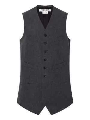 Comme Des Garçons Wool-gabardine And Taffeta Vest Multi