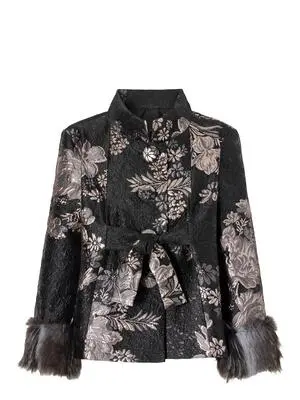 Anna Sui Arcadia Floral-brocade Jacket - Multi