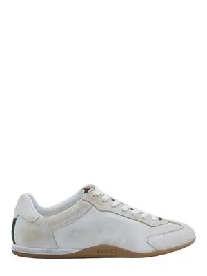Gucci Distressed Effect Lace-up Sneakers - Gray
