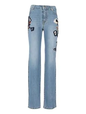 ERMANNO FIRENZE Appliqué Jeans - Blue