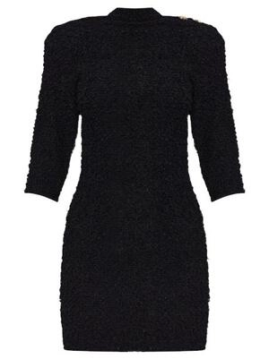 Balmain Long-sleeved Dress - Black