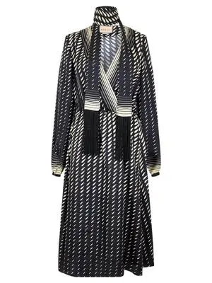 GUCCI Print Wrap Midi Dress