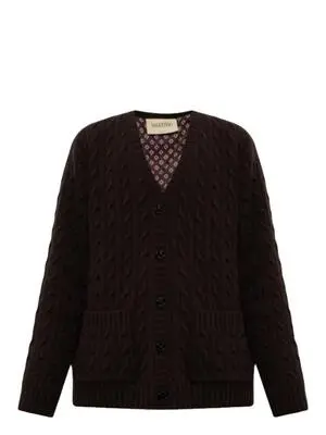 Valentino Garavani V-neck Button-up Cardigan - Brown