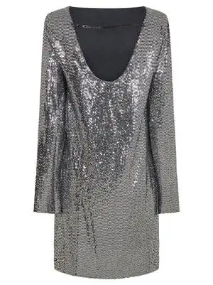 GUCCI Sequined Longsleeve Mini Dress