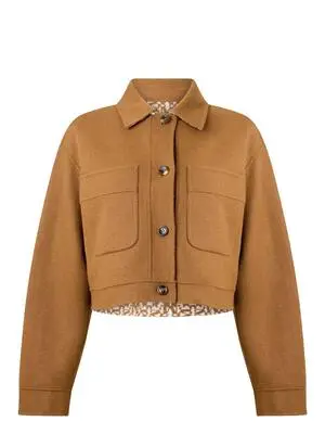 Max Mara Cropped Lapel Jacket - Brown