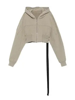 Rick Owens Cropped Zip-up Hoodie - Grey