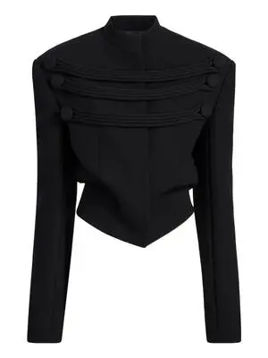 Khaite York Jacket With Cord Embroidery - Black