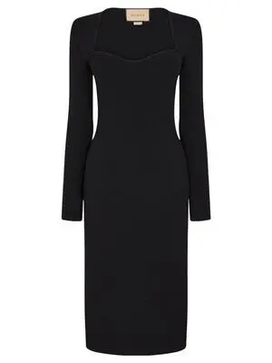 Gucci Knit Midi Dress - Black