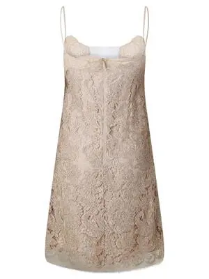 GUCCI Florallace Slip Mini Dress