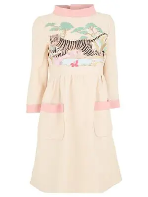 GUCCI Tigerprint Longsleeve Dress