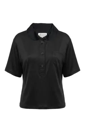 MAISON MARGIELA Solid-color Short-sleeved T-shirt - Black